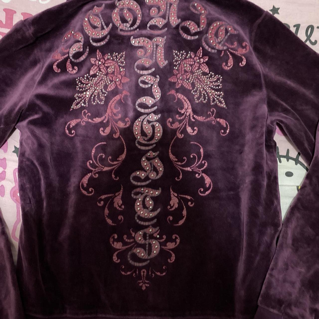 Y2k Purple velour express zip up jacket Great... - Depop