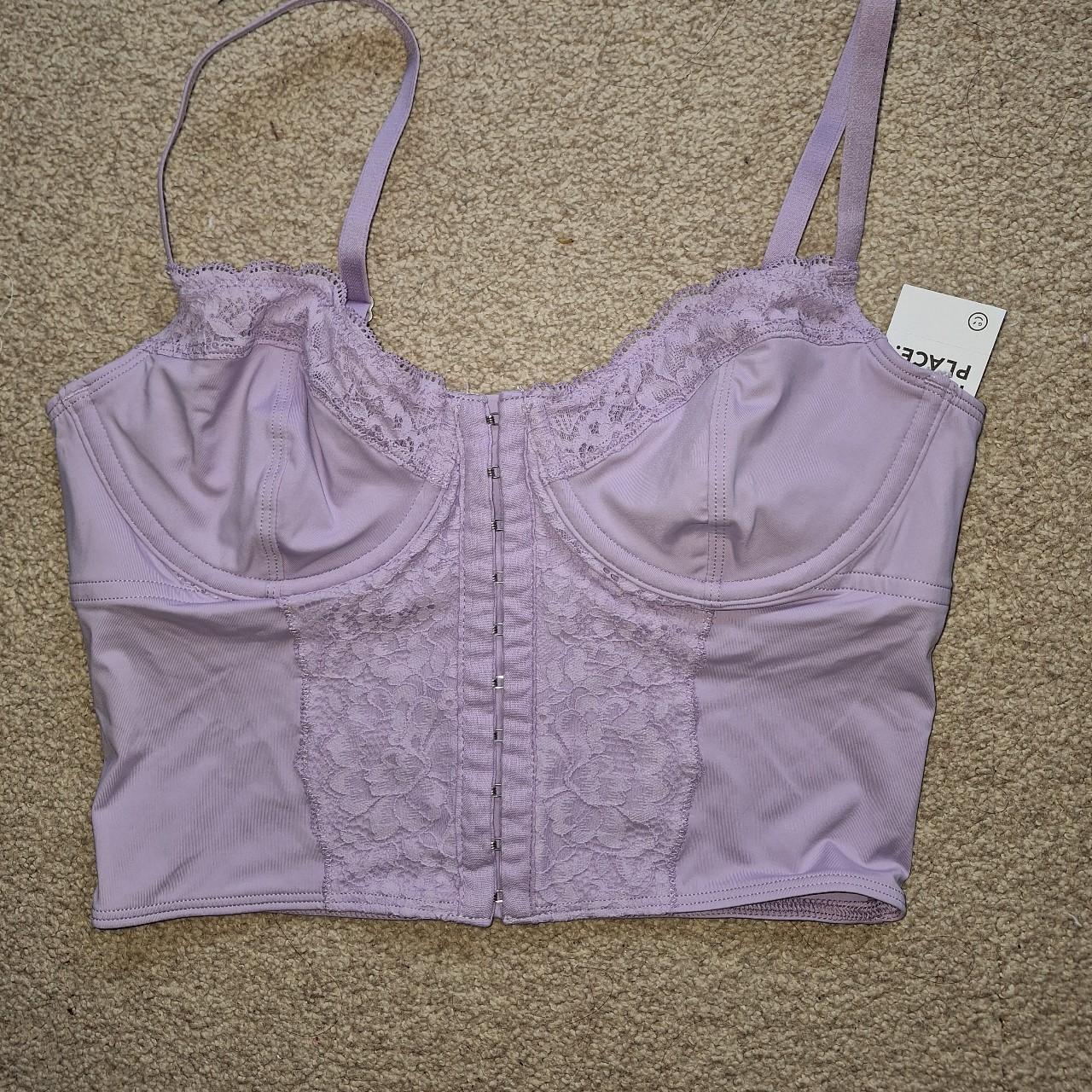 Gilly Hicks Women's Purple Crop-top | Depop