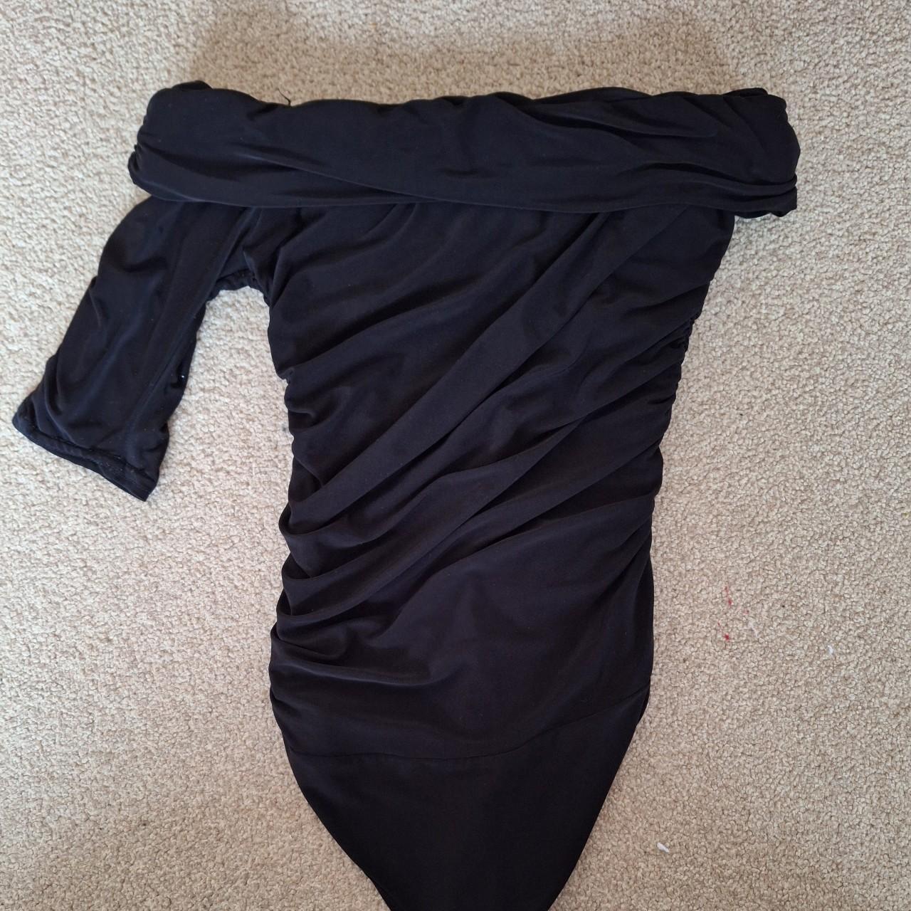 Black off the shoulder bardot bodysuit One... - Depop