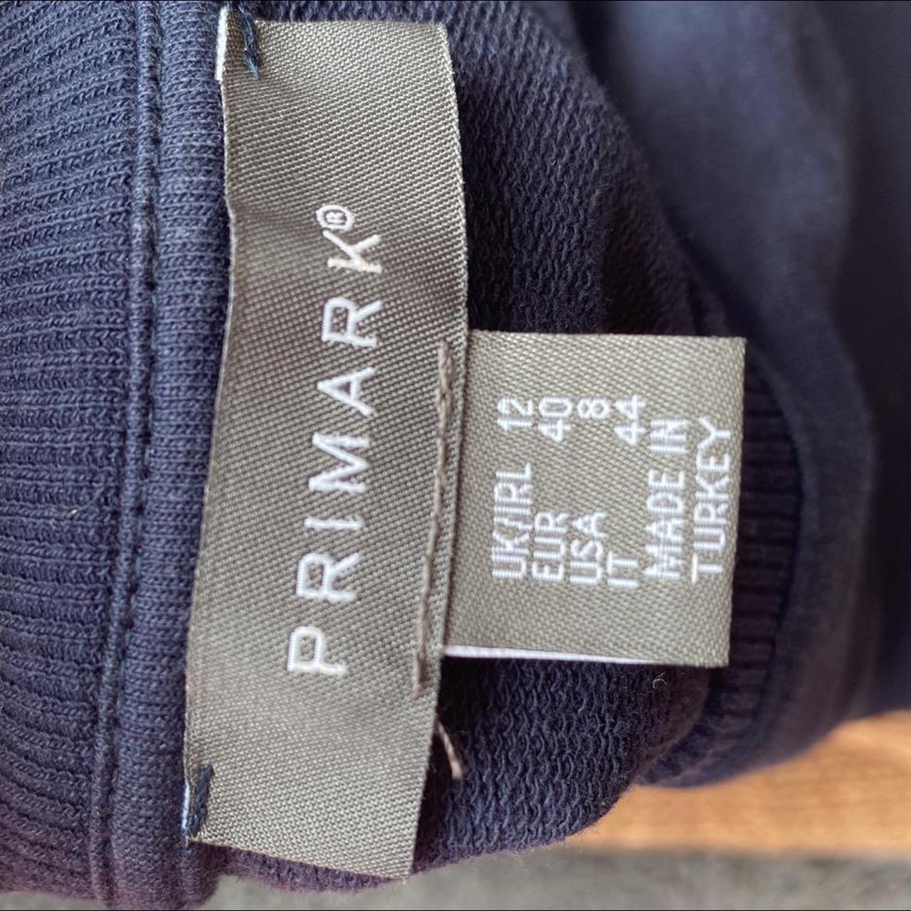 White and Navy Top - Primark Size UK 12 -... - Depop