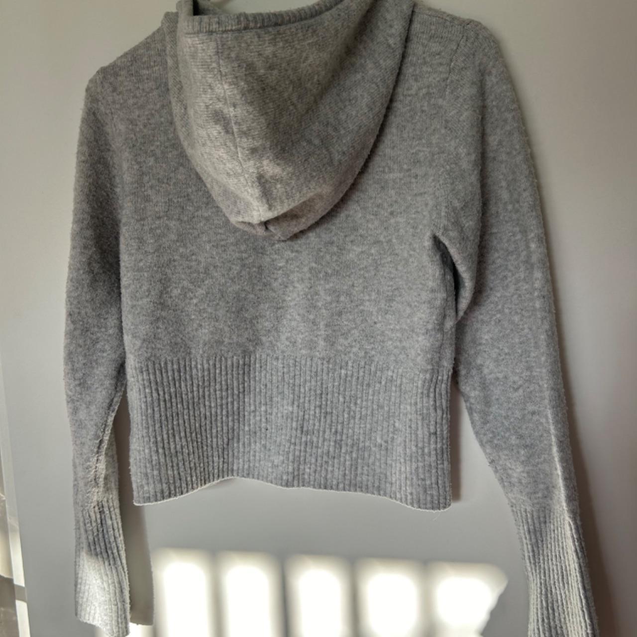 cropped grey Wild Fable zip up hoodie sweater mild... - Depop