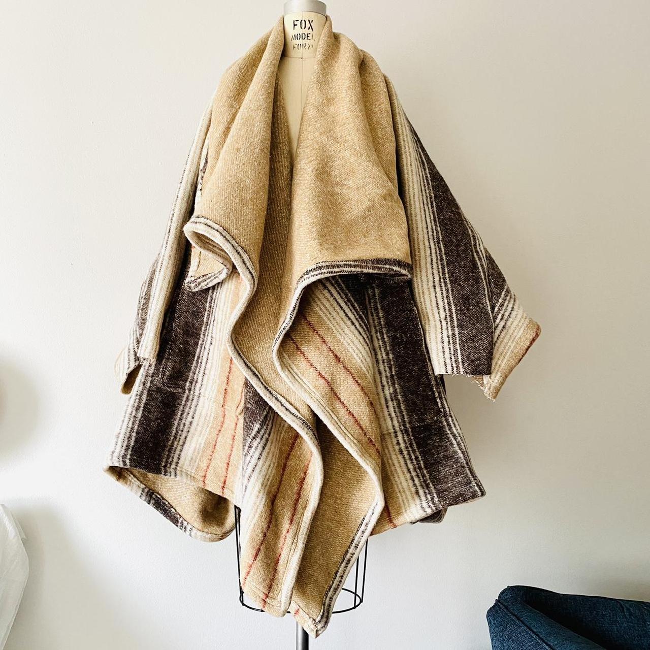 REWORKED VINTAGE OOAK 1940's Blanket Coat made from... - Depop