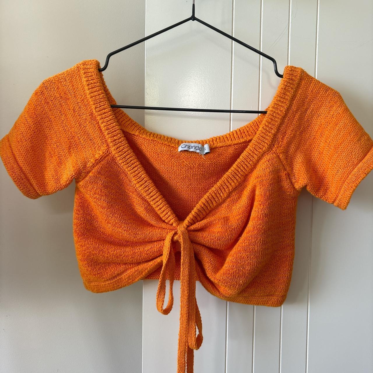 🧡 Ghanda knitted crop top 🧡 Stretchy and flattering... - Depop