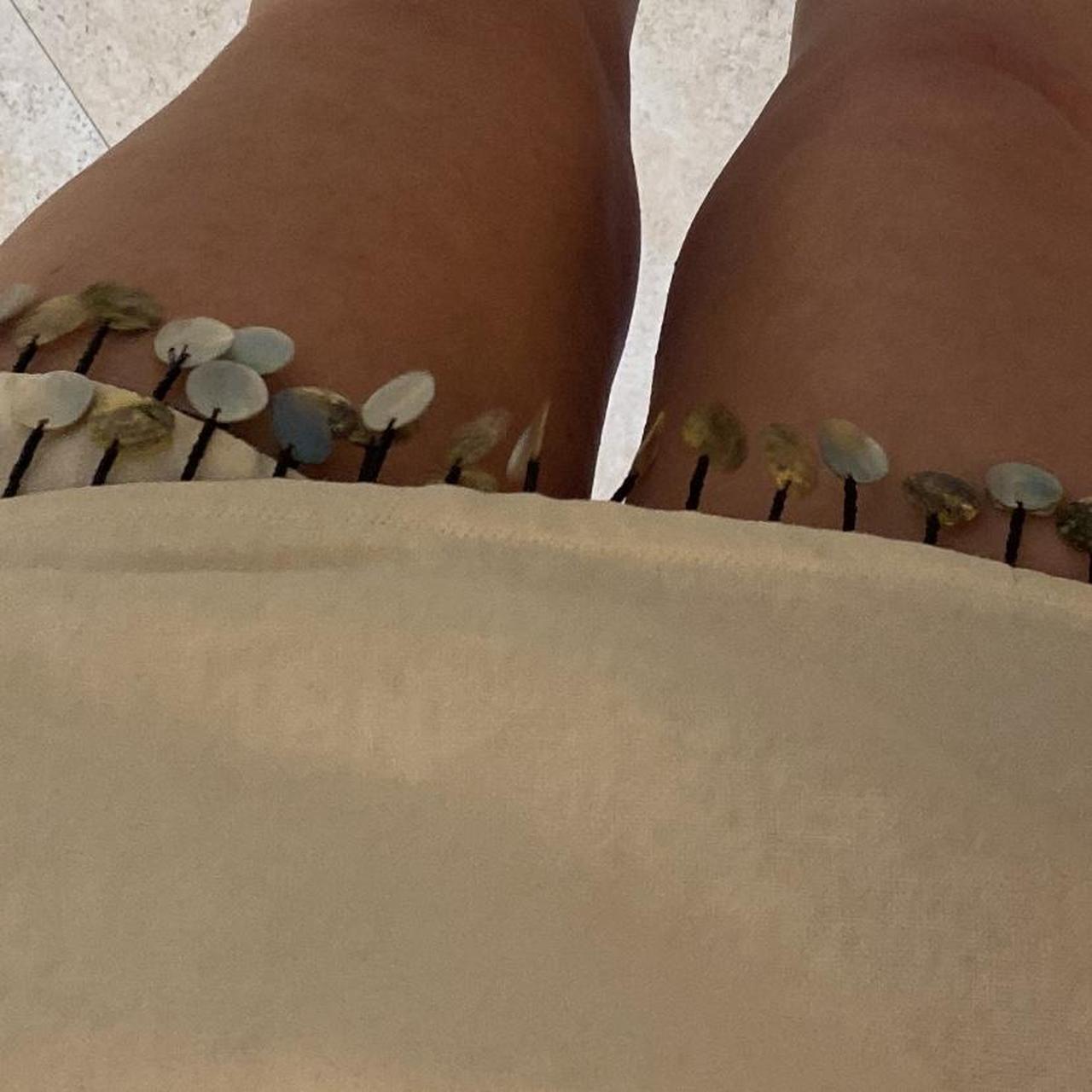 Zara mini skirt with shell details 🐚🐚 like new worn... - Depop