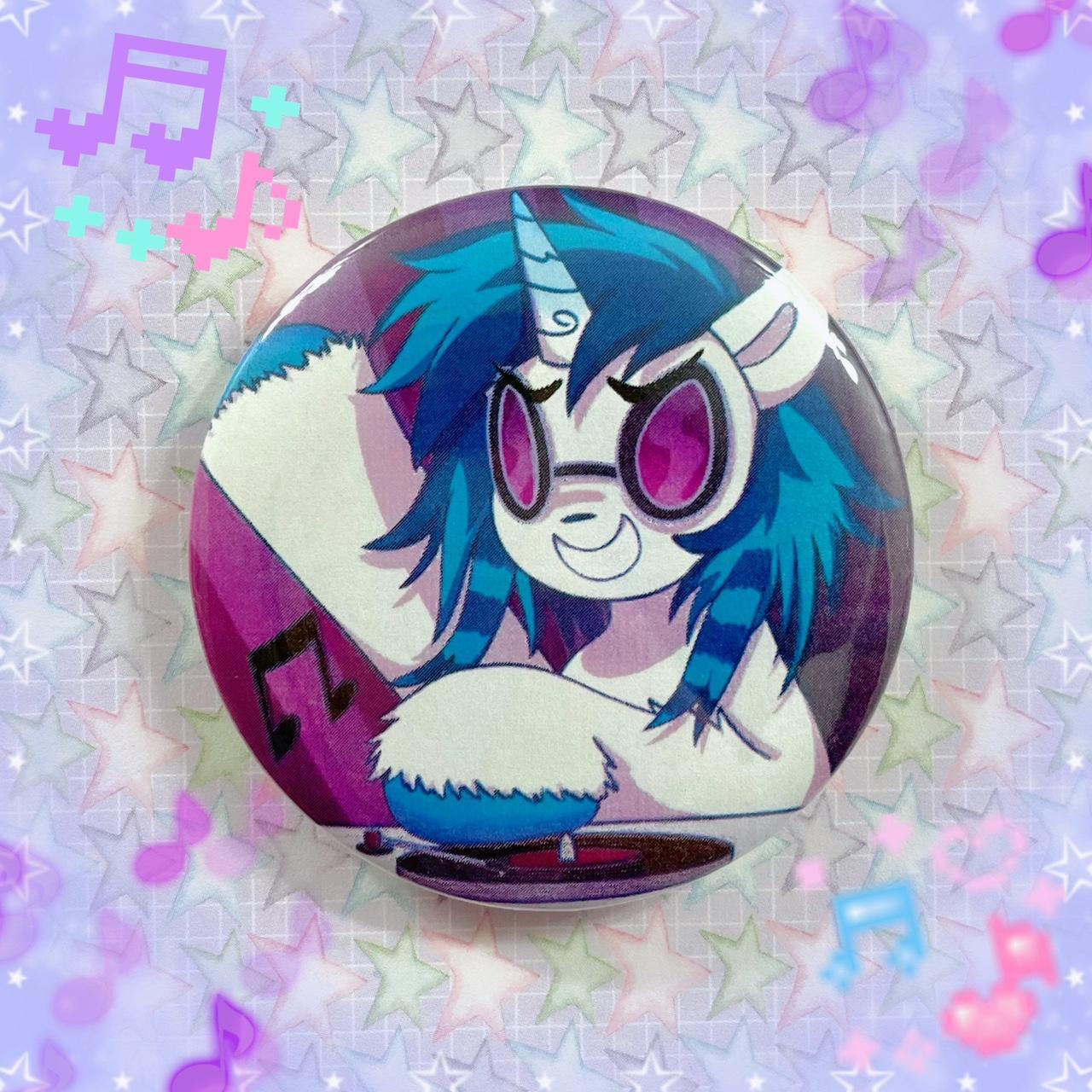 DJ pon-3 MLP my little pony 58 mm JUMBO pinback... | Depop
