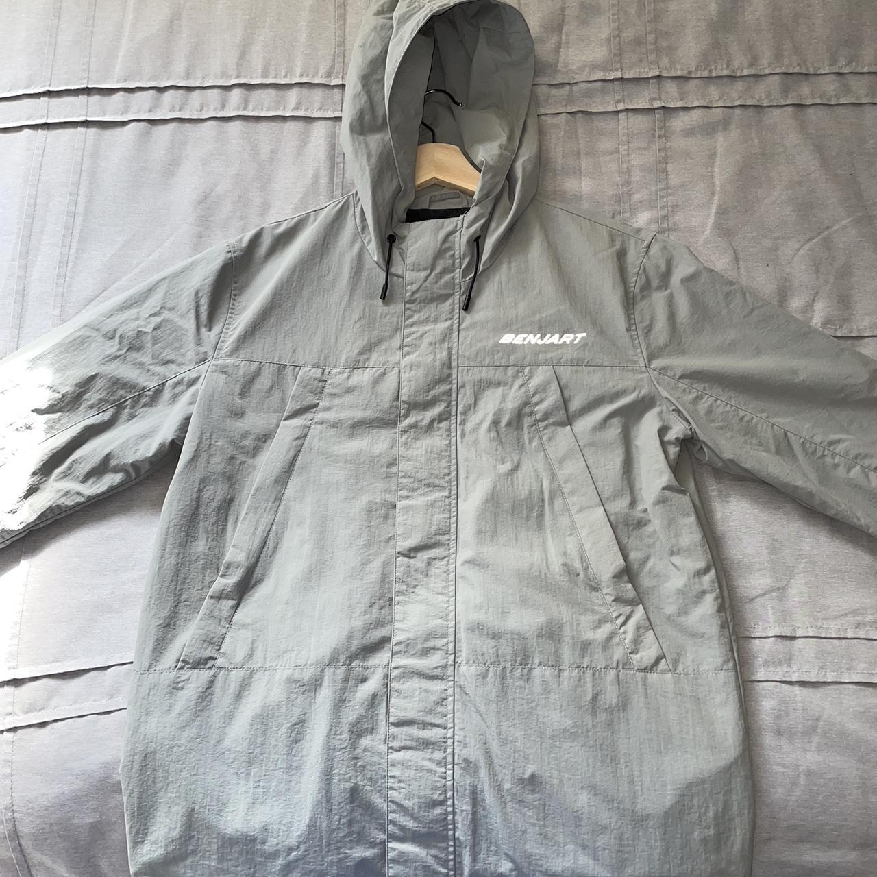 Grey benjart jacket men’s size small (waterproof).... - Depop
