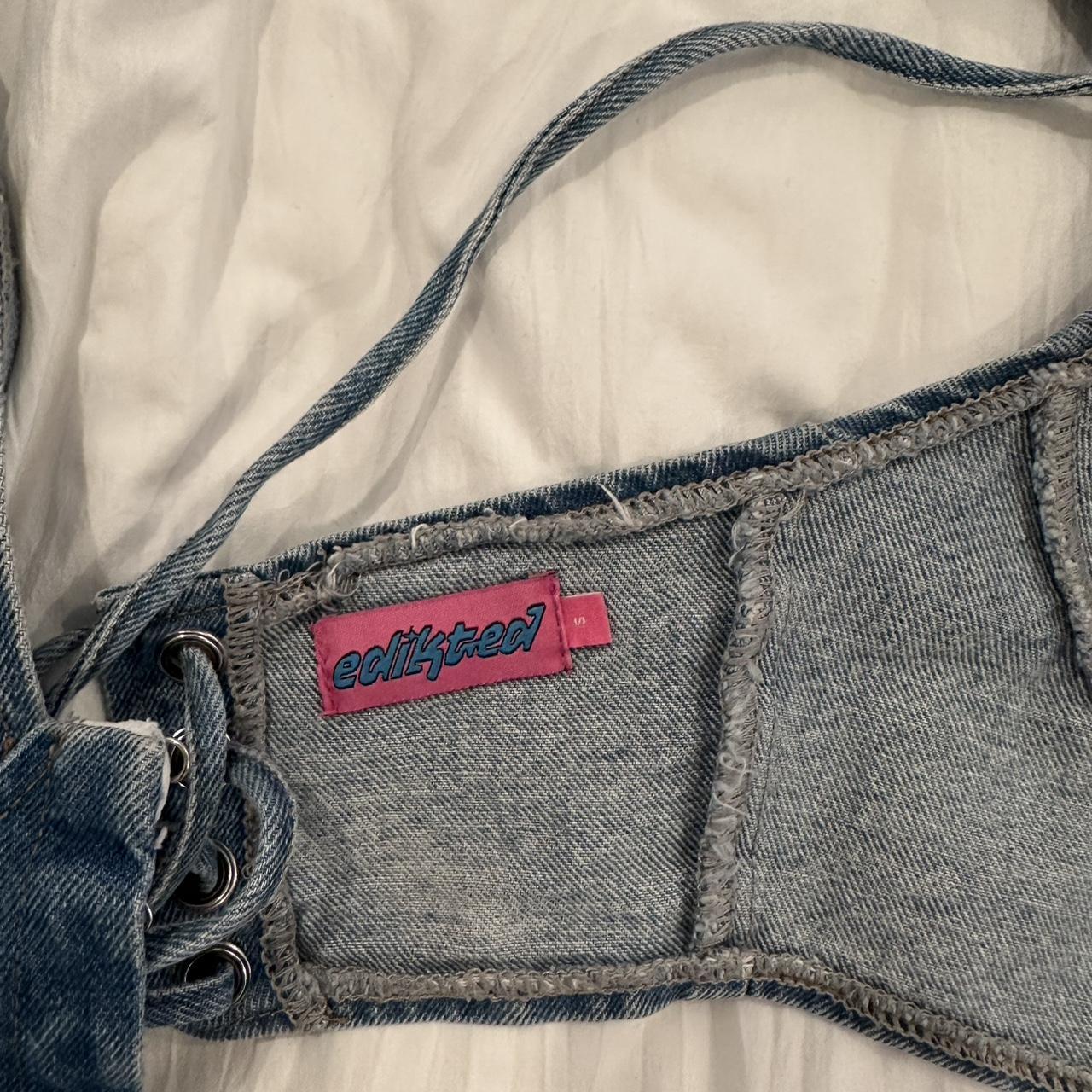 Edikted Denim Corset and Skirt Set 💅🏻 Size- S Worn... - Depop