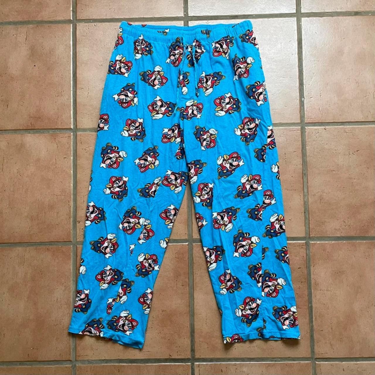 Mario pj pany2k Nintendo Mario men’s pajama pants - Depop