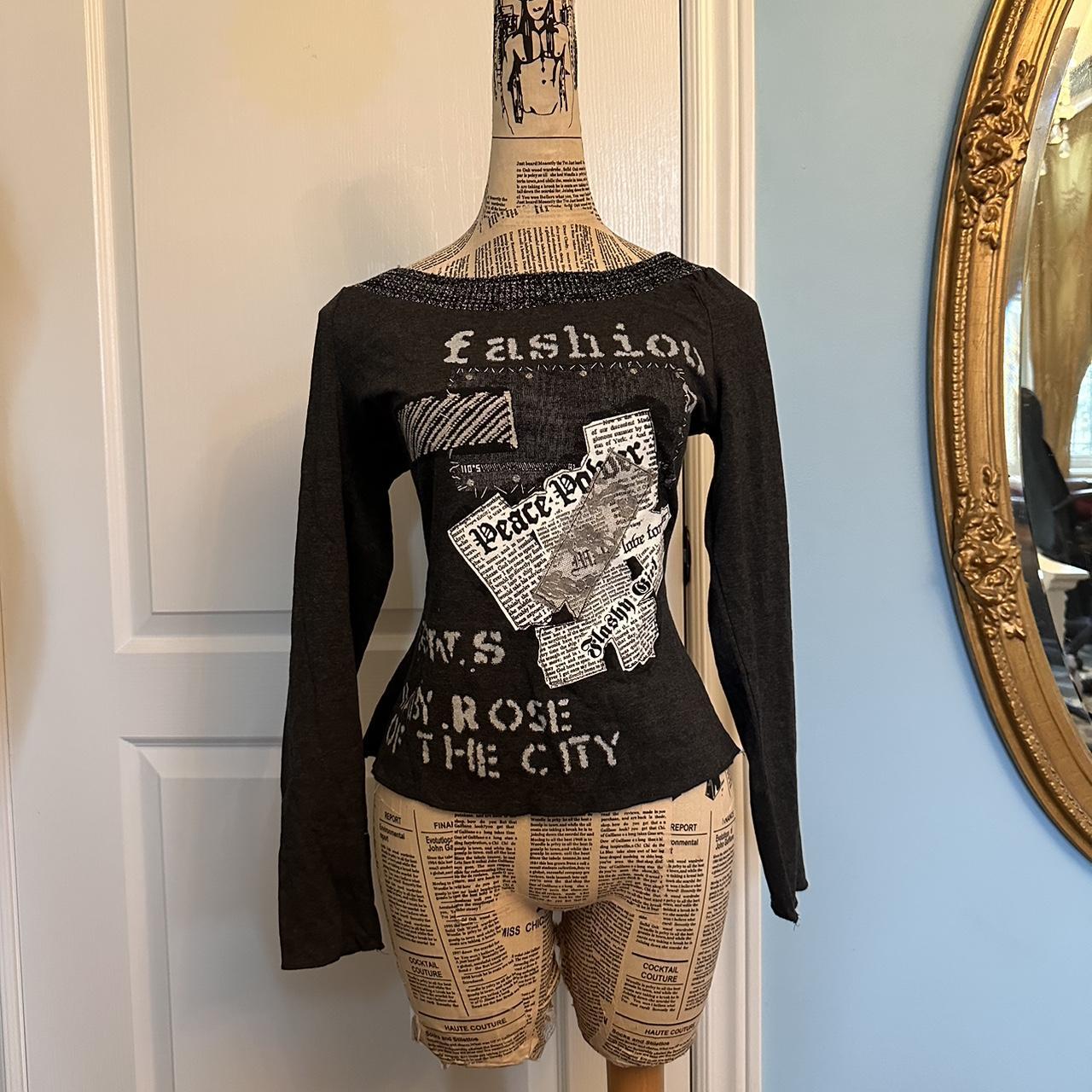 Goth rave graphic shirt Size medium-large... - Depop