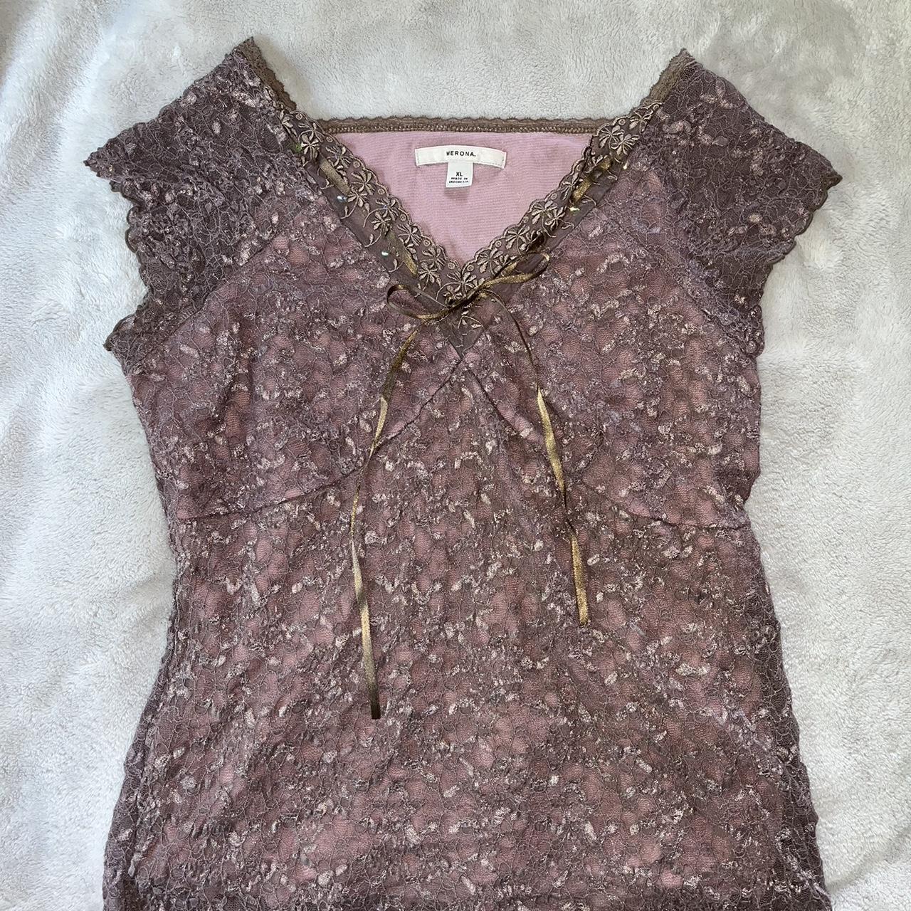 Merona pink and brown fairy top. - Depop
