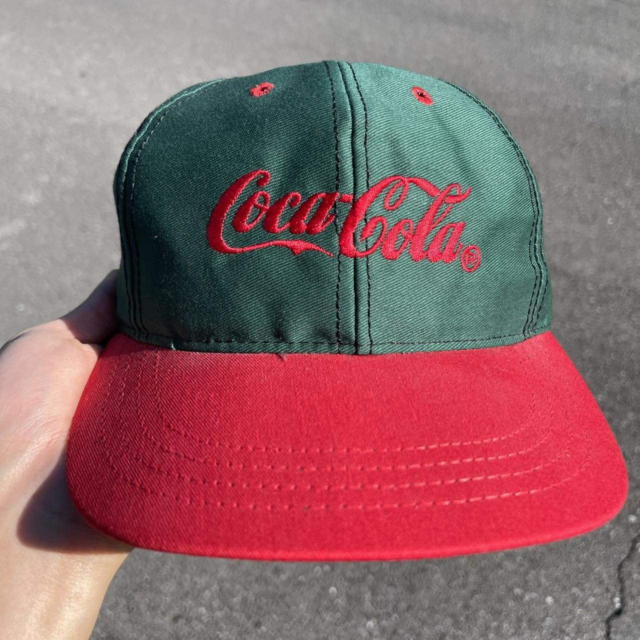 Coca-Cola Men's Green and Red Hat | Depop