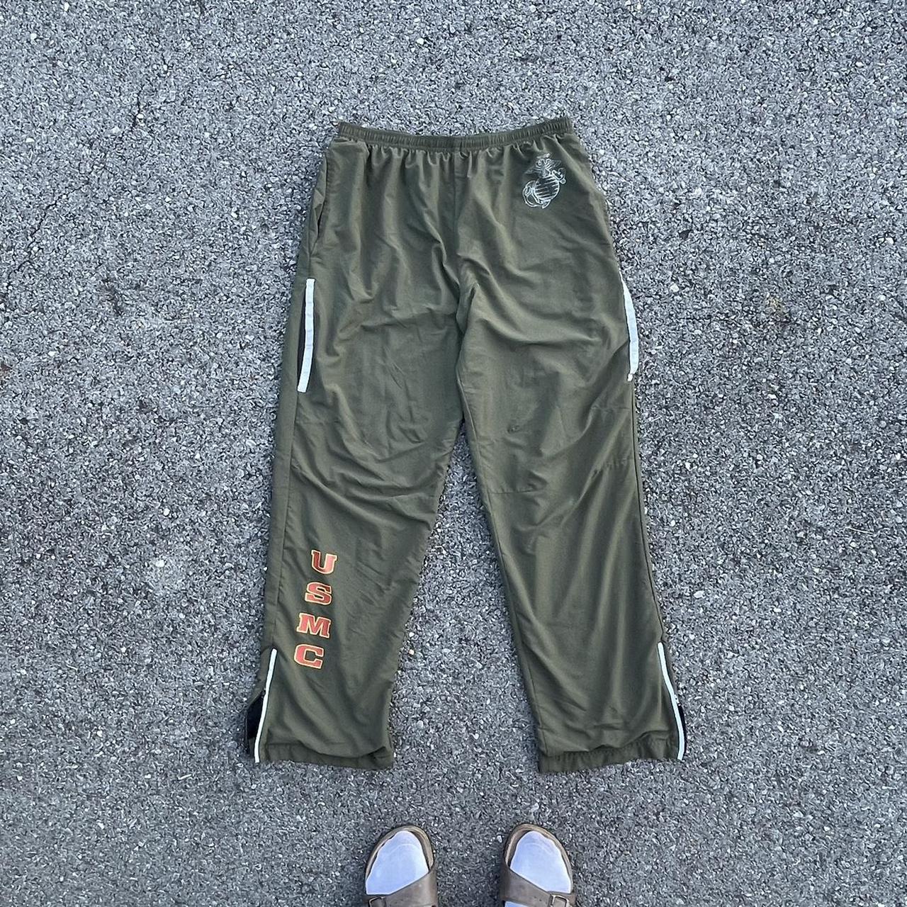 vintage marines track pants size: M 34 waist has a... - Depop