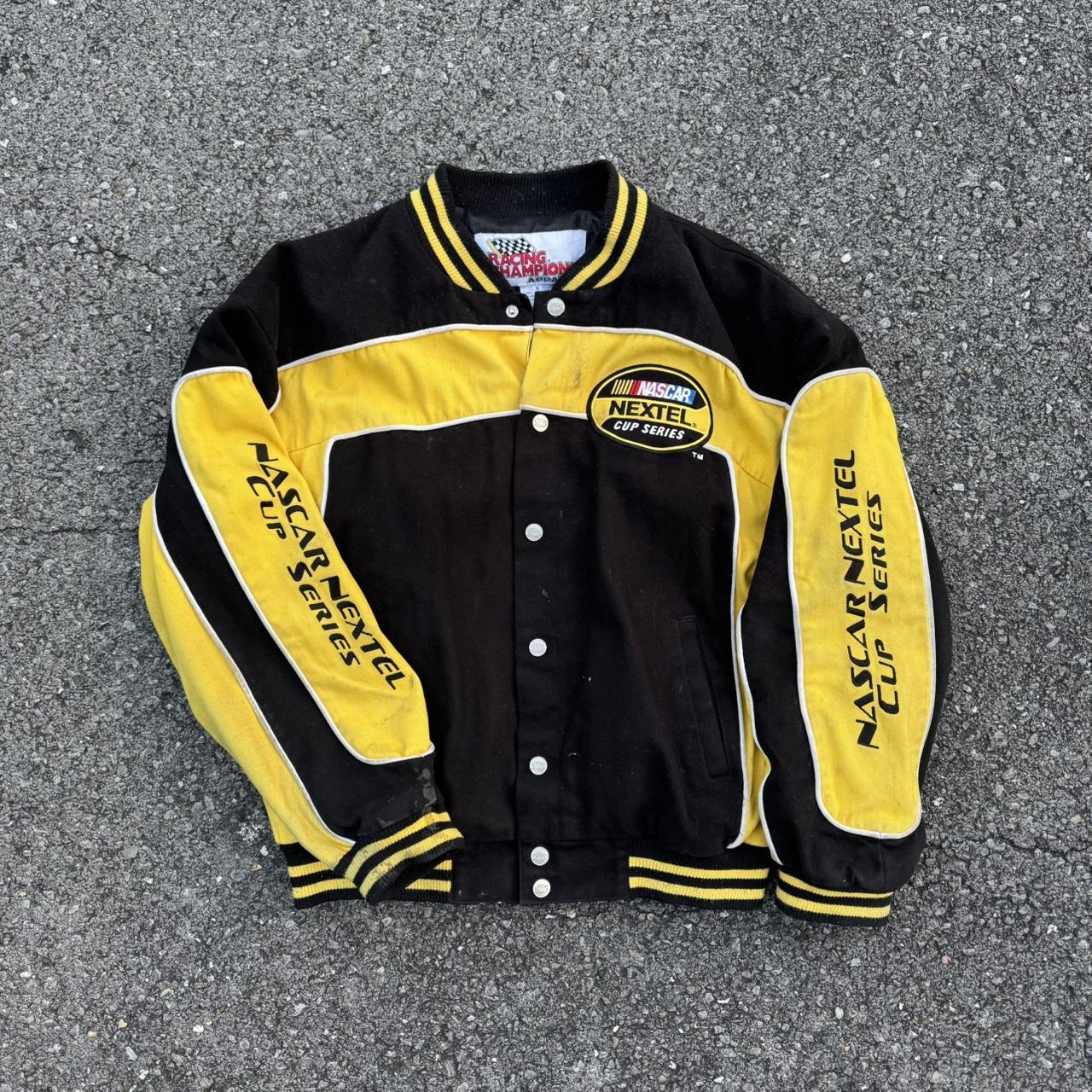 vintage nascar bomber jacket size: L front and... | Depop