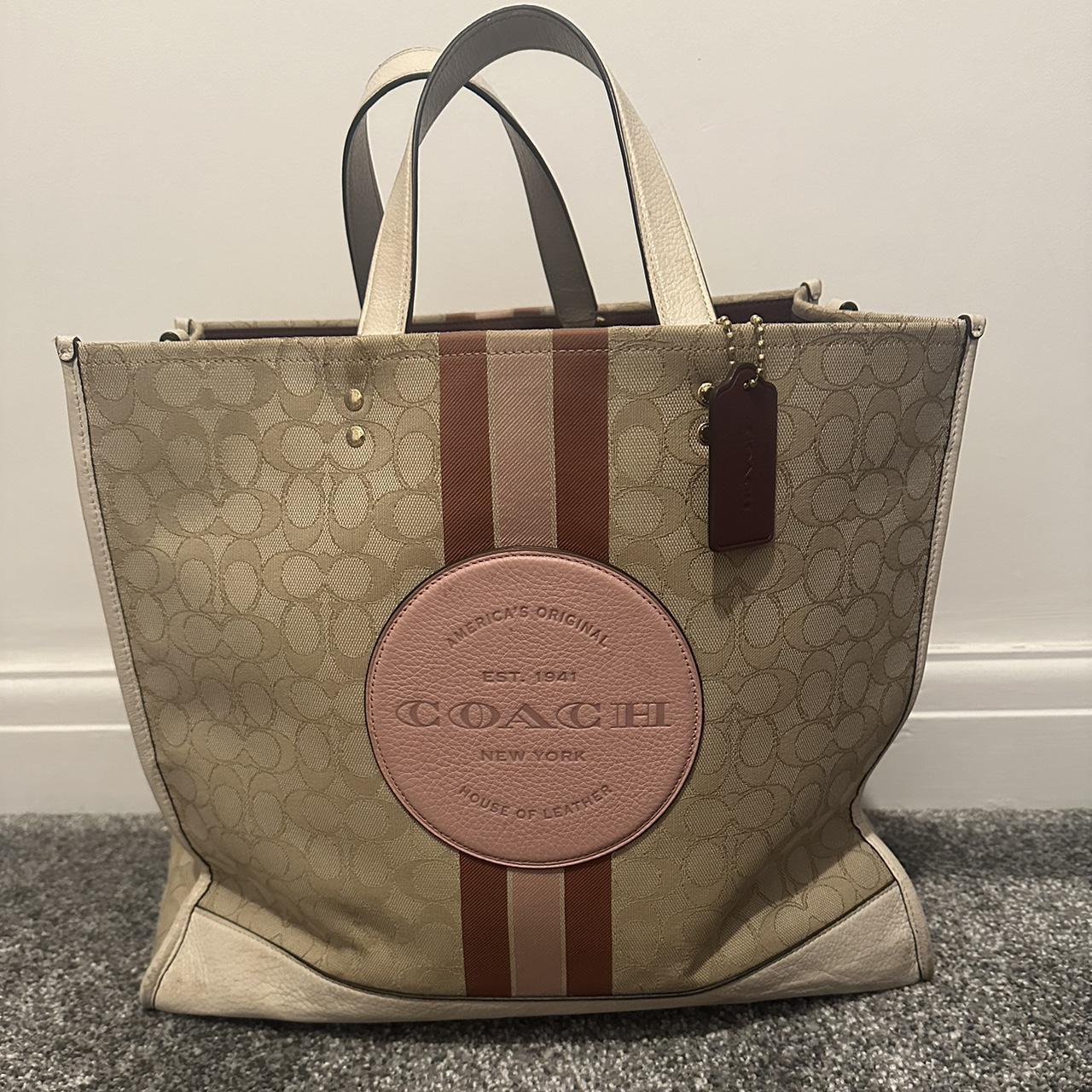 Beige and pink Dempsey Coach bag Perfect for a... - Depop