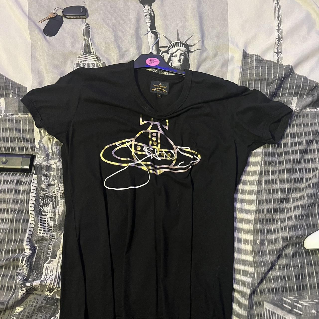 Vivienne Westwood t shirt size medium but fits tight... - Depop