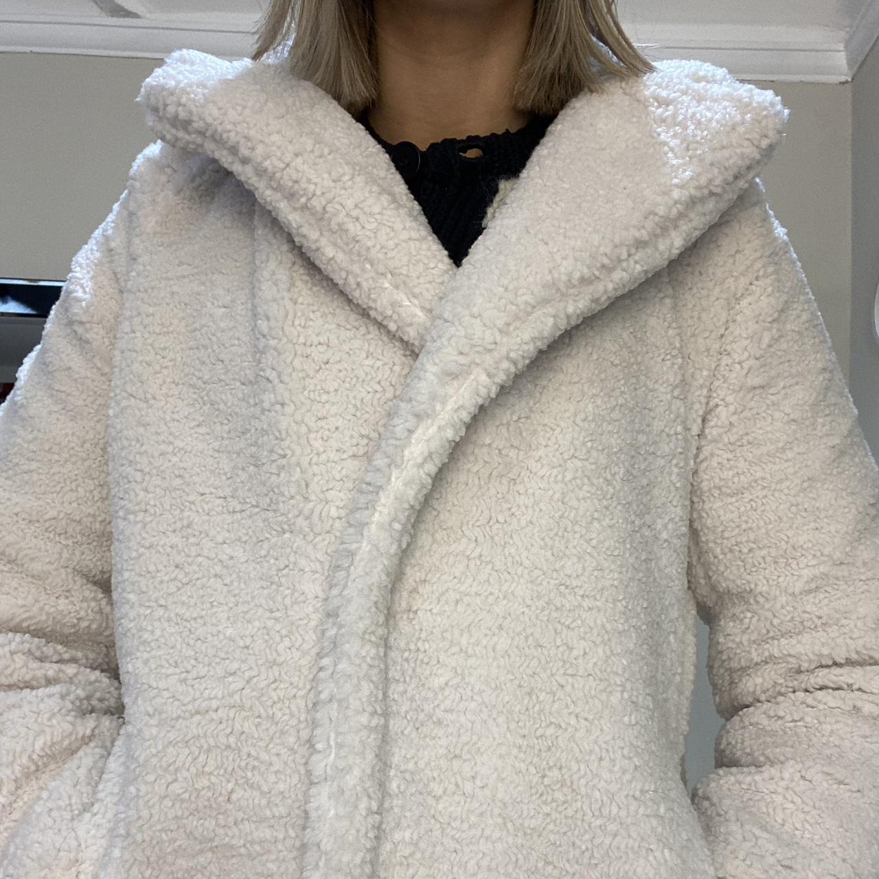 New look faux fur shearling coat. Longline coat, ... - Depop