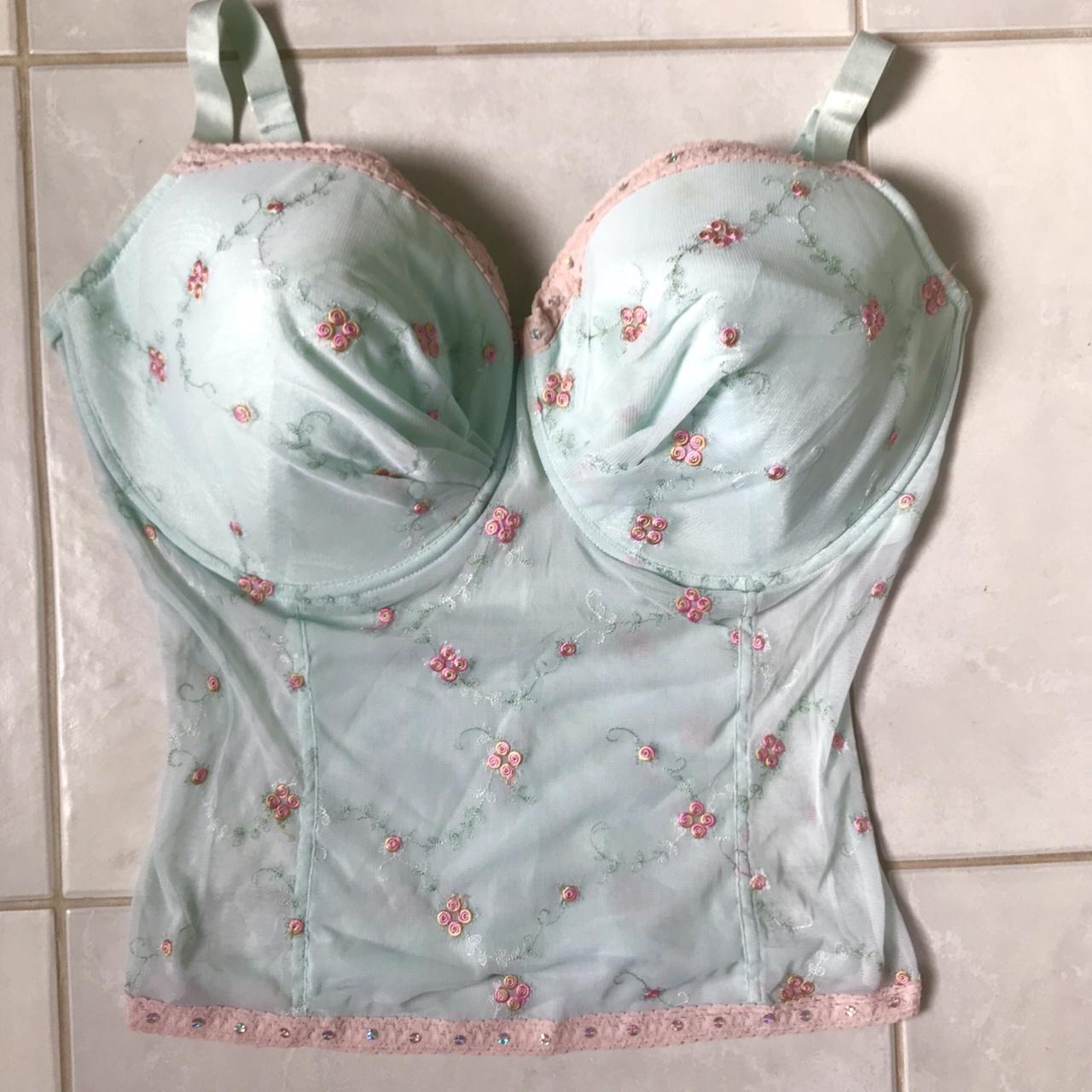 Really stunning vintage basque corset lingerie... - Depop