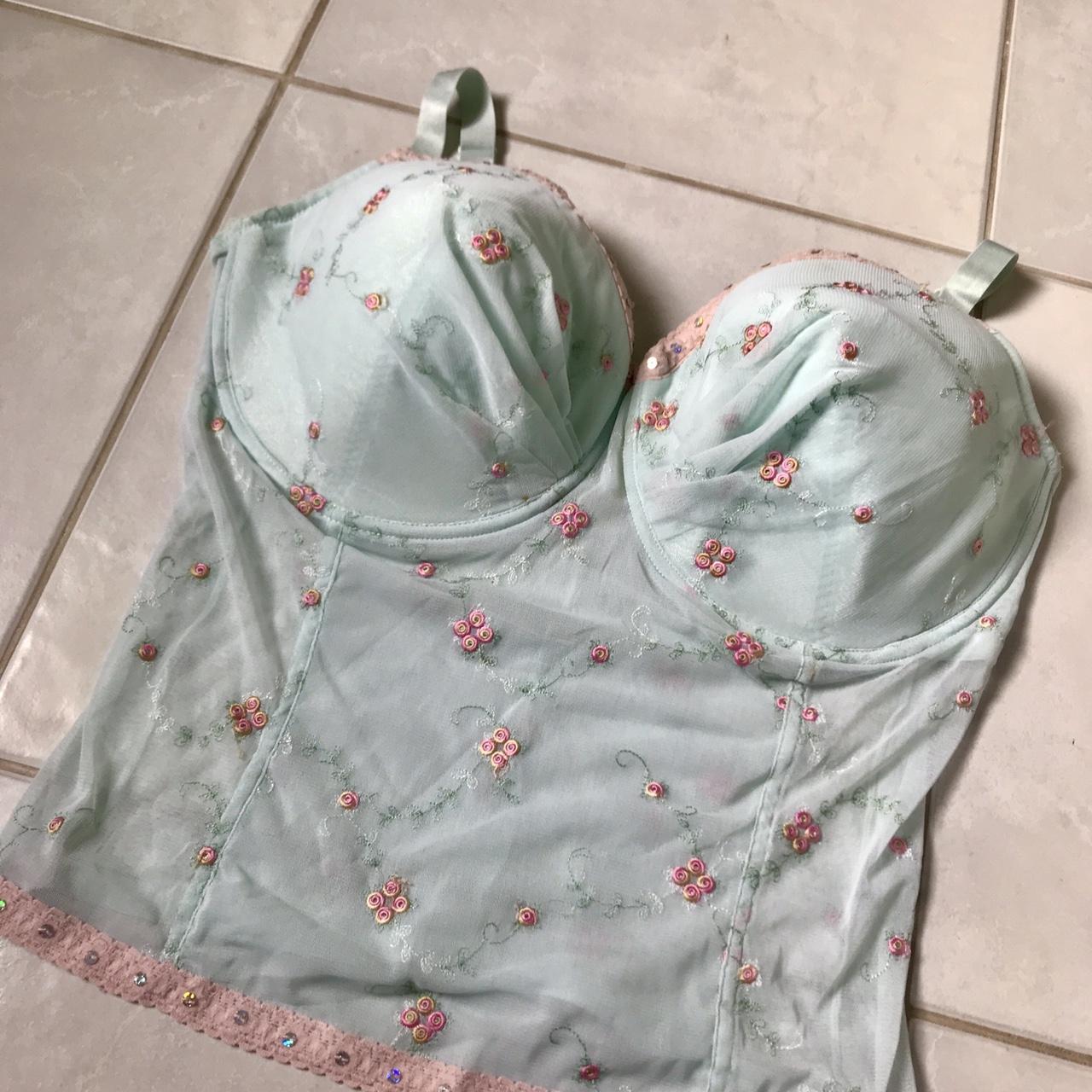 Really stunning vintage basque corset lingerie... - Depop