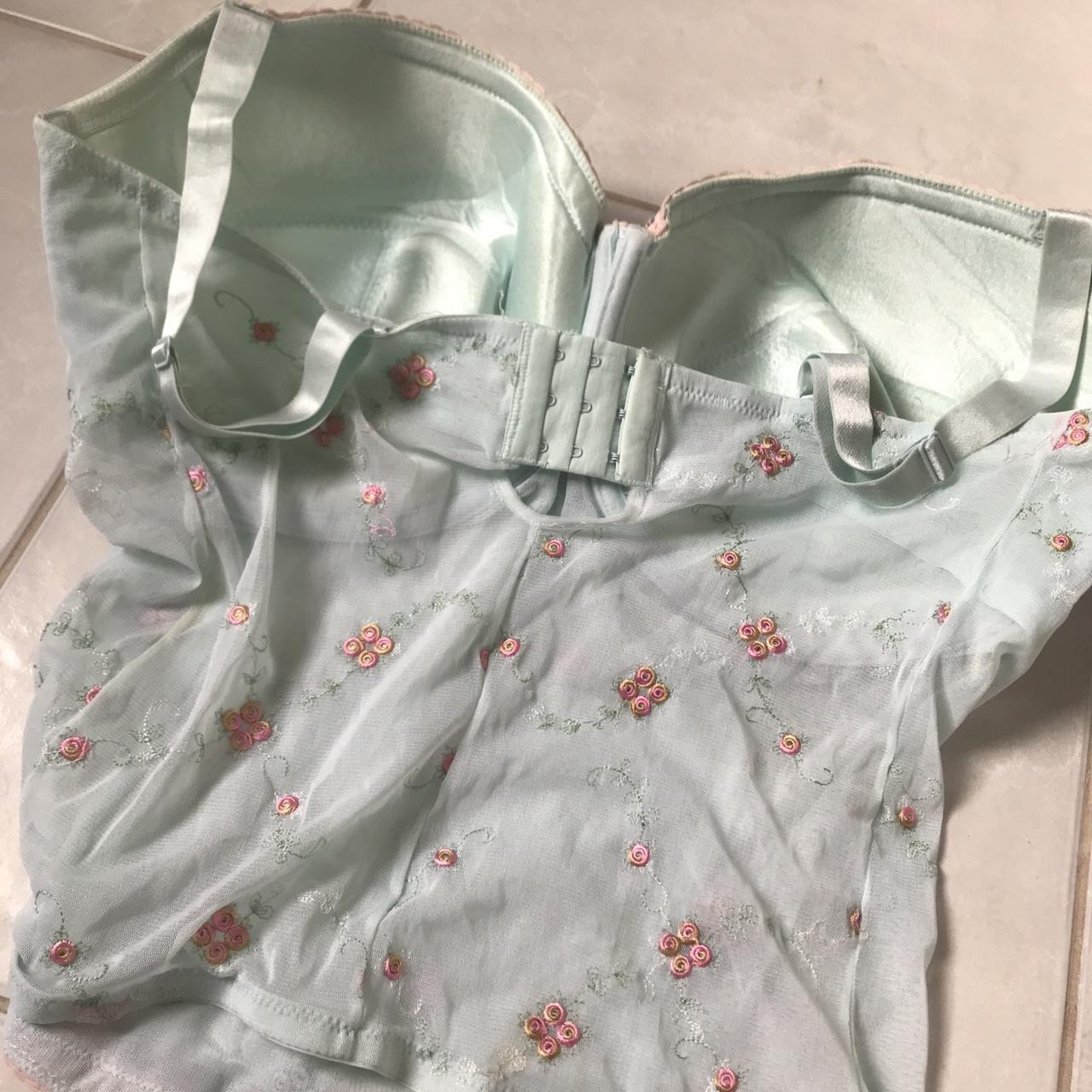 Really stunning vintage basque corset lingerie... - Depop