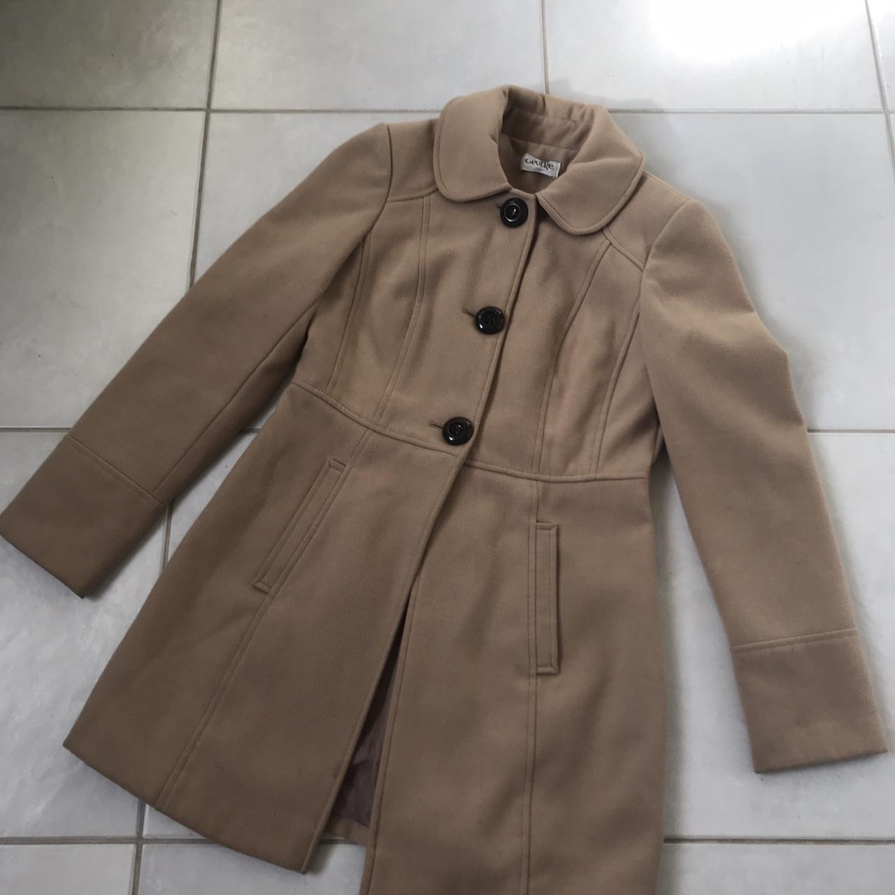 Fawn camel longline coat Very classy and... - Depop