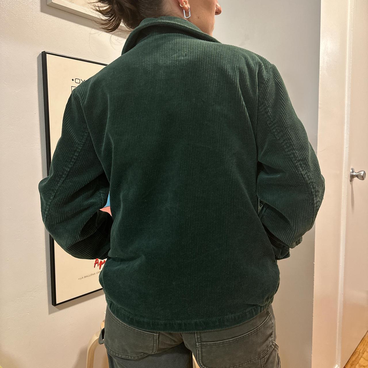 Green Brixton corduroy zip up jacket - perfect for... - Depop