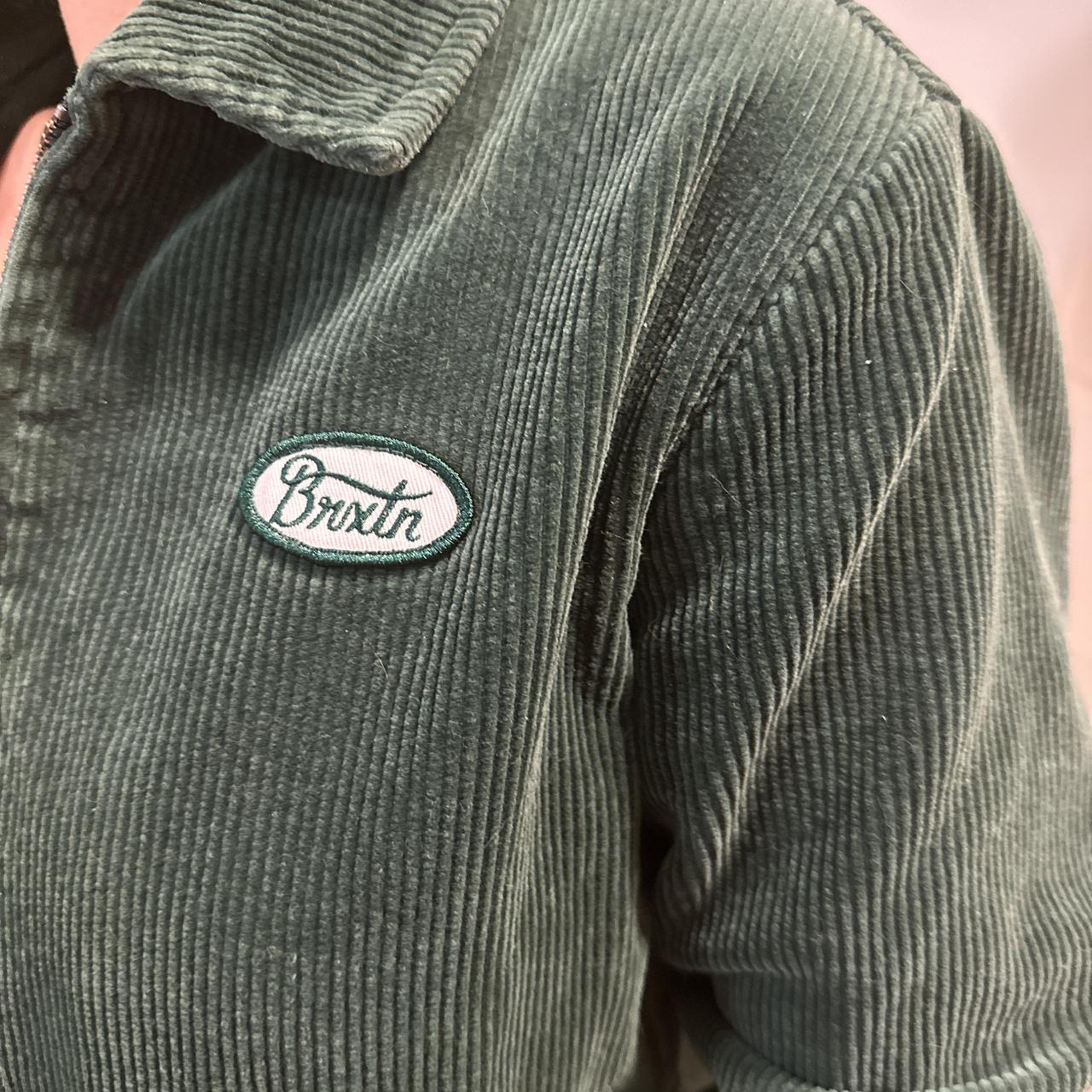 Green Brixton corduroy zip up jacket - perfect for... - Depop