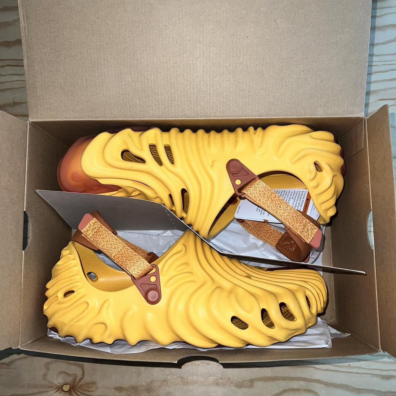 Crocs Men's Orange Sandals | Depop