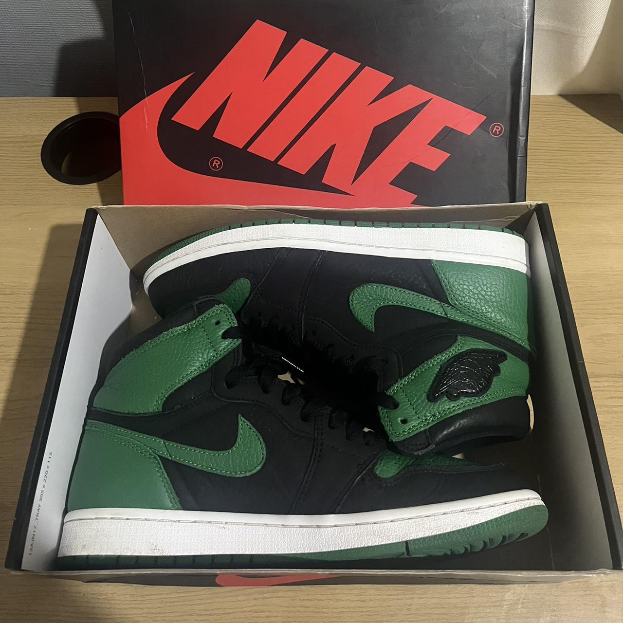 jordan 1 high pine green 2.0 size 8UK no damages or... - Depop