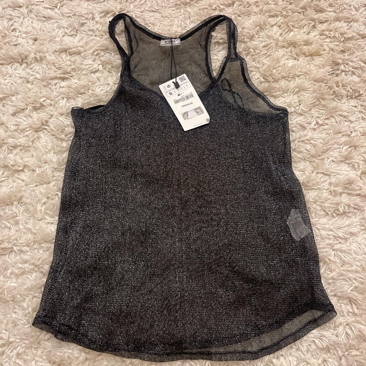 size small zara mesh vest too super cute great for... - Depop