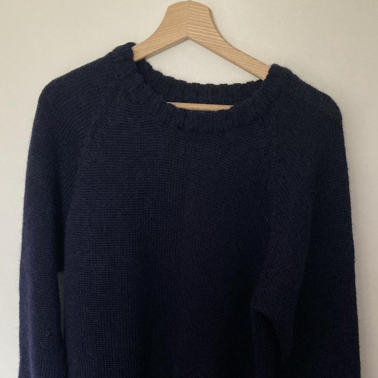 Vintage navy blue WoolOvers jumper. 100% wool. Men’s... | Depop