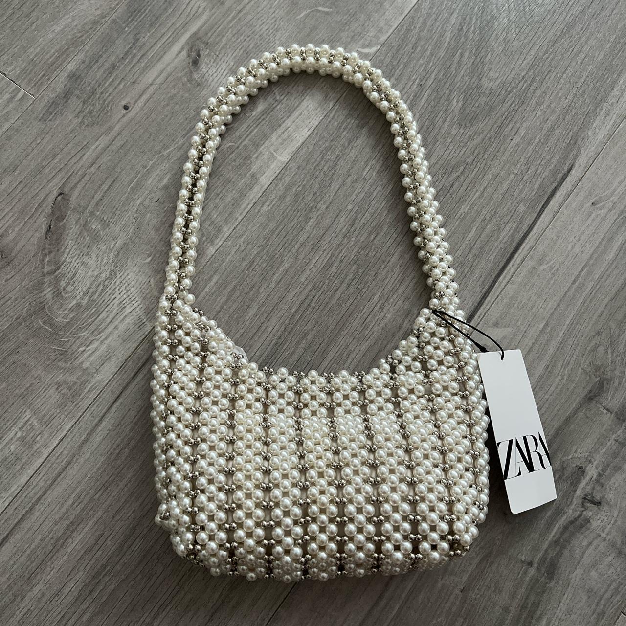 ZARA limited edition Pearl shoulder bag, brand new... - Depop