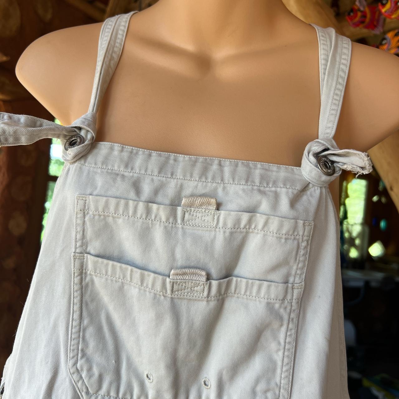 Vintage 90’s Columbia cream overalls Material... - Depop
