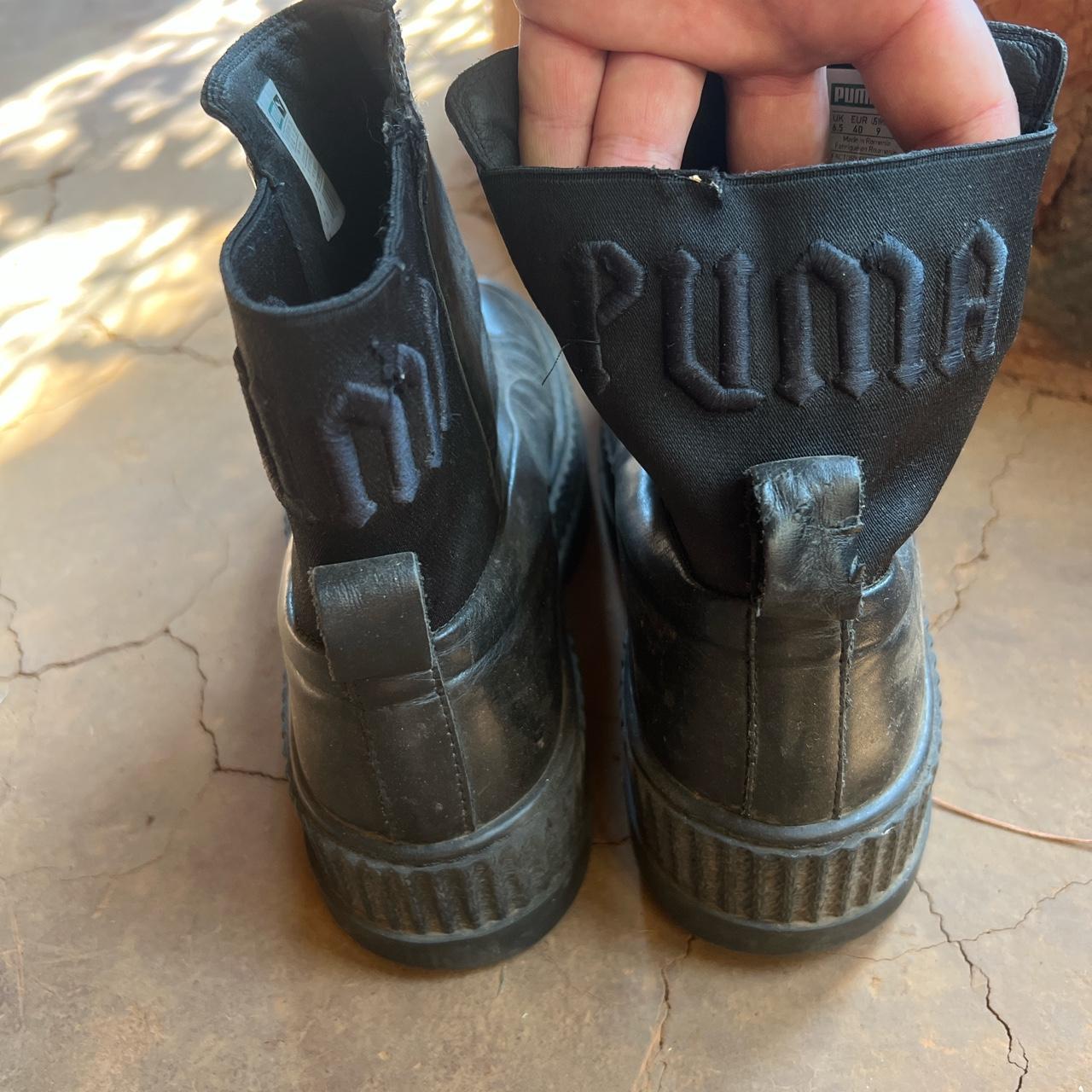Vintage 90’s Puma black combat boots So… my dog... - Depop