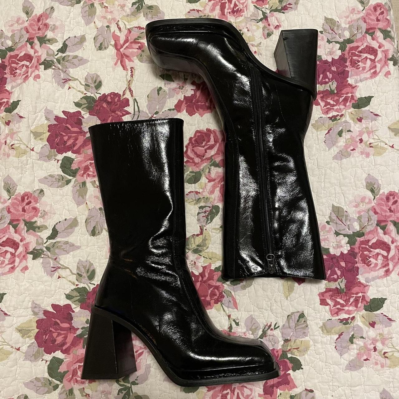 🖤 JONAK PARIS • BOOTS WITH HEEL, PLATFORM AND SQUARE... - Depop