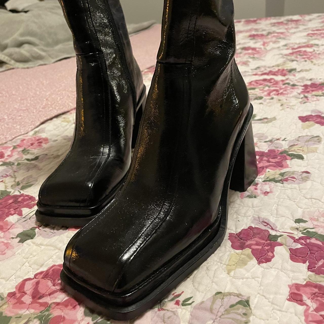 🖤 JONAK PARIS • BOOTS WITH HEEL, PLATFORM AND SQUARE... - Depop