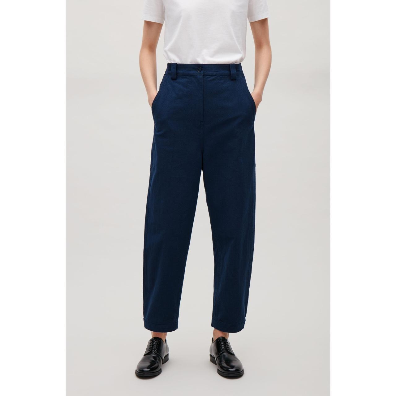 COS Women's Navy Trousers | Depop