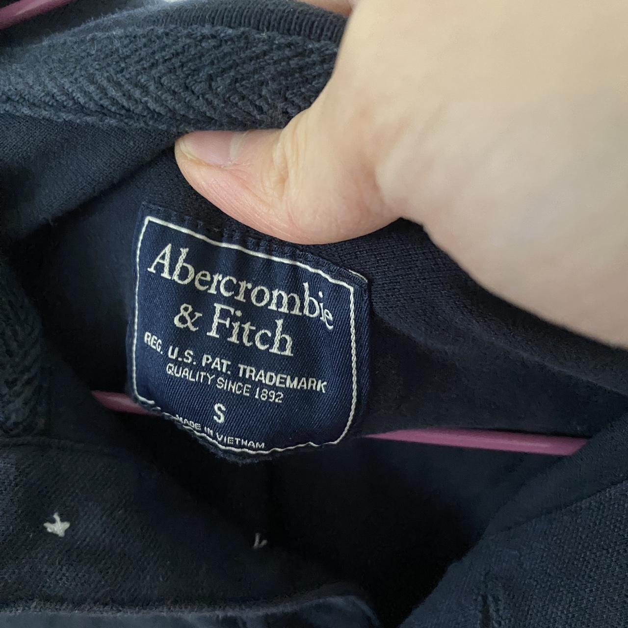 Abercrombie & Fitch navy polo shirt Size S In good... - Depop