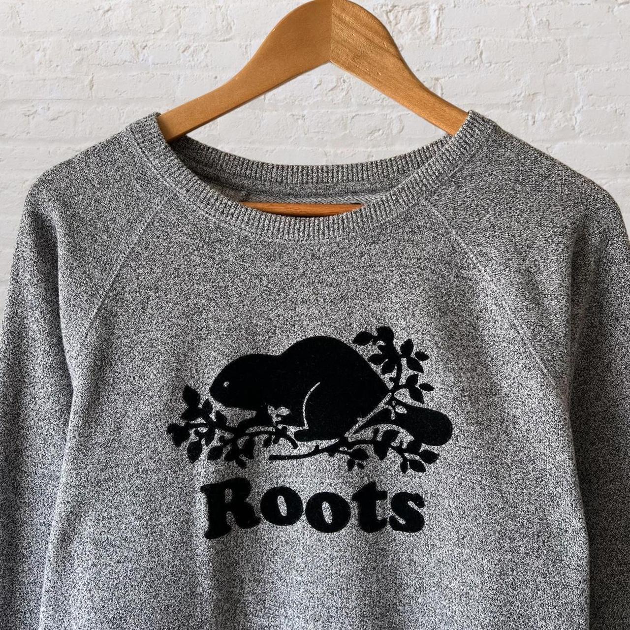 Mens size large Roots grey sweater In great... - Depop
