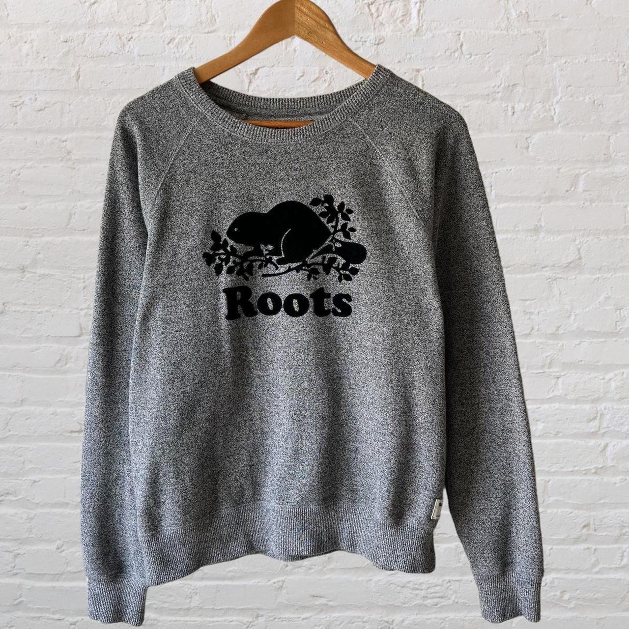 Mens size large Roots grey sweater In great... - Depop