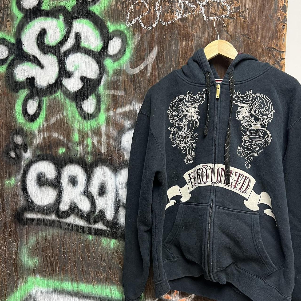 Vintage y2k Eckō Unltd. Zip up hoodie... - Depop