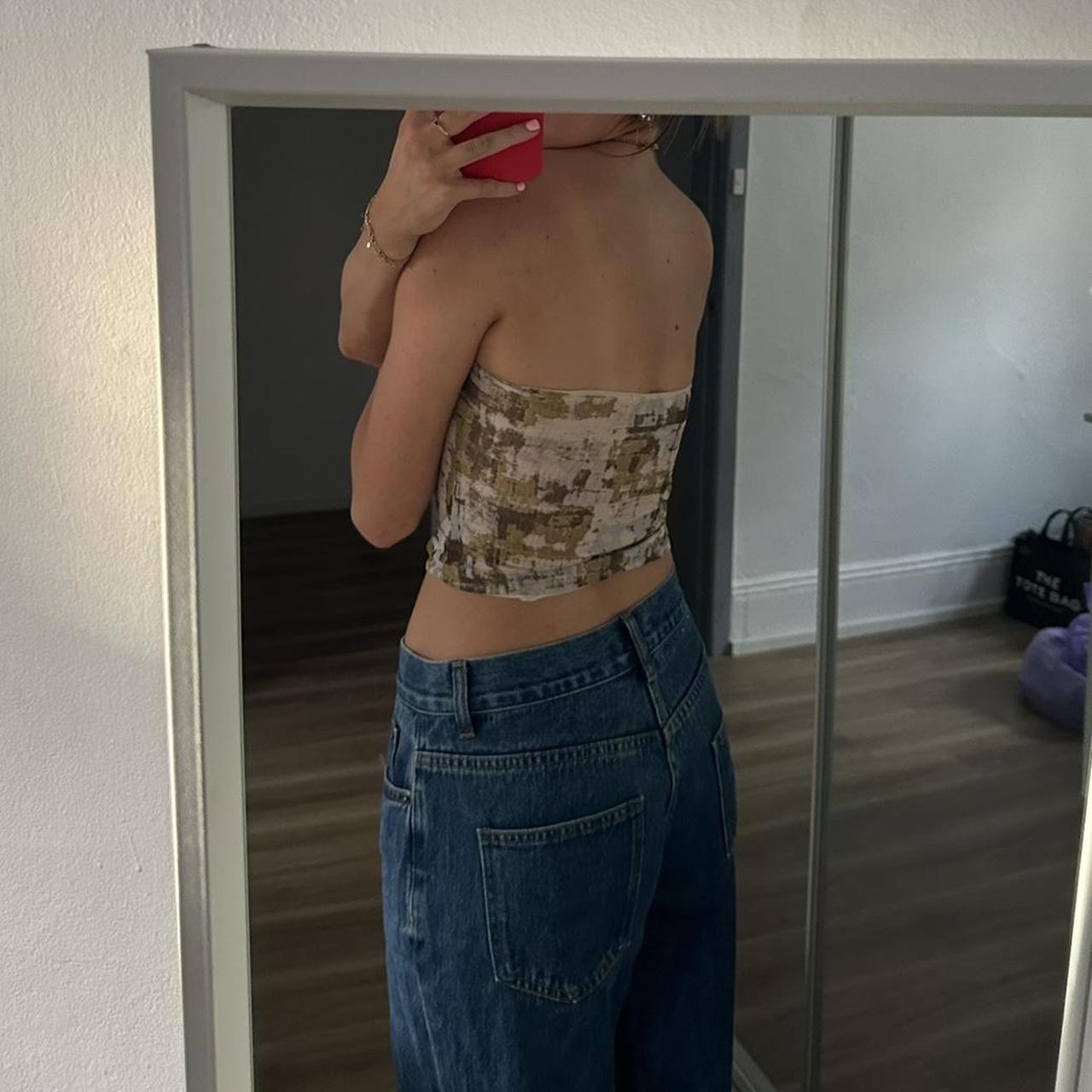 TIGERMIST BANDEAU TOP WELL WORN, GOOD CONDITION FITS... - Depop