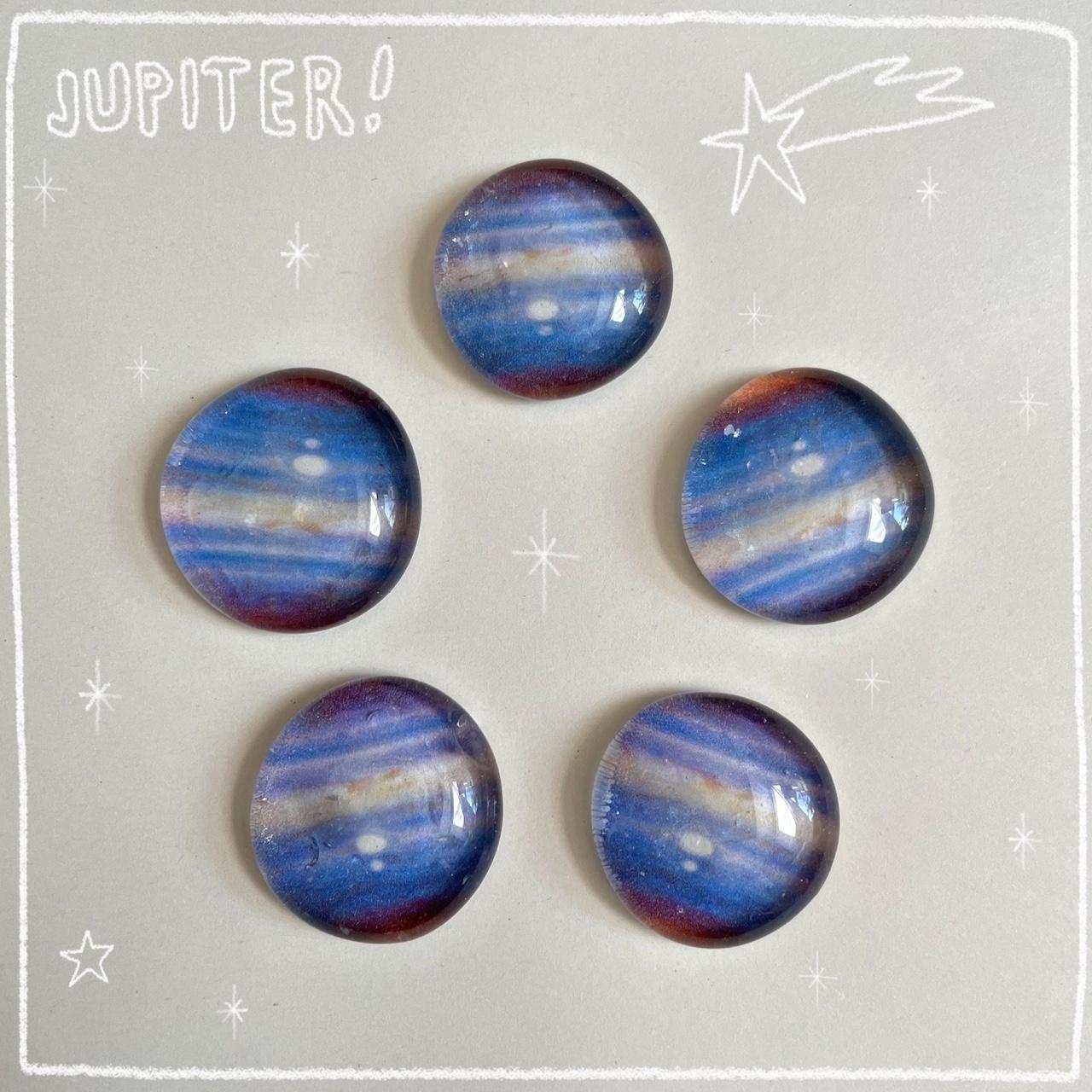 jupiter 💫 handmade glass pendant/ pin !! custom/... - Depop