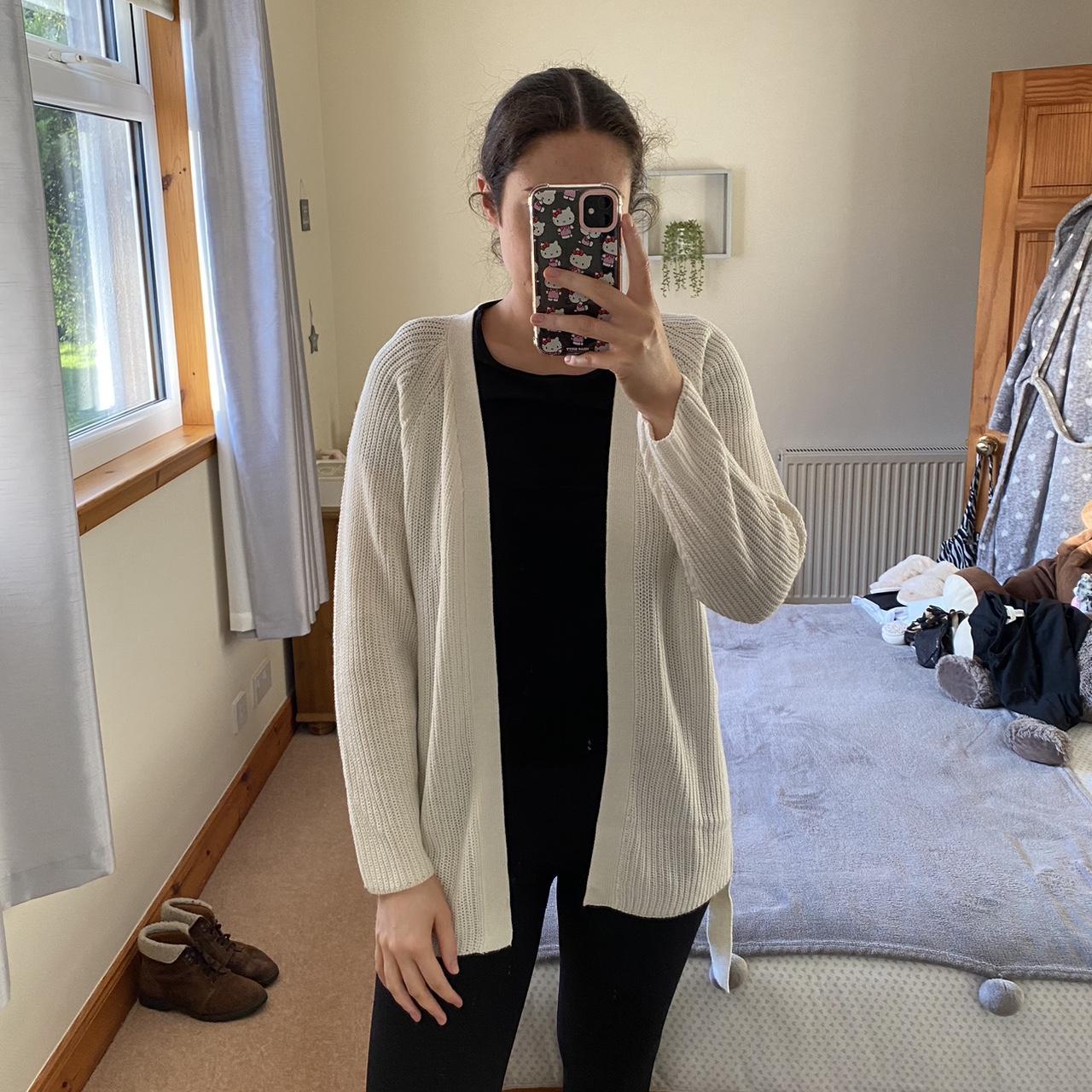 Brave Soul cream knitted cardigan with belt. Worn a... - Depop