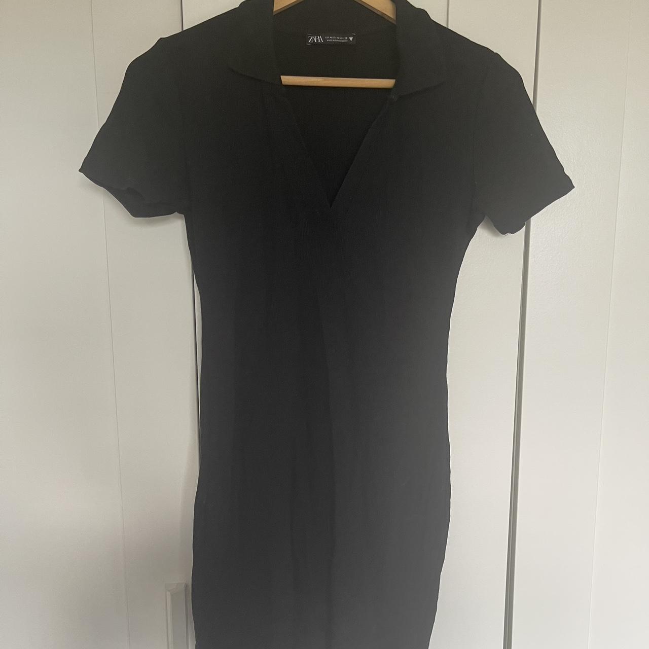 Black polo neck bodycon Zara dress Worn once - Depop