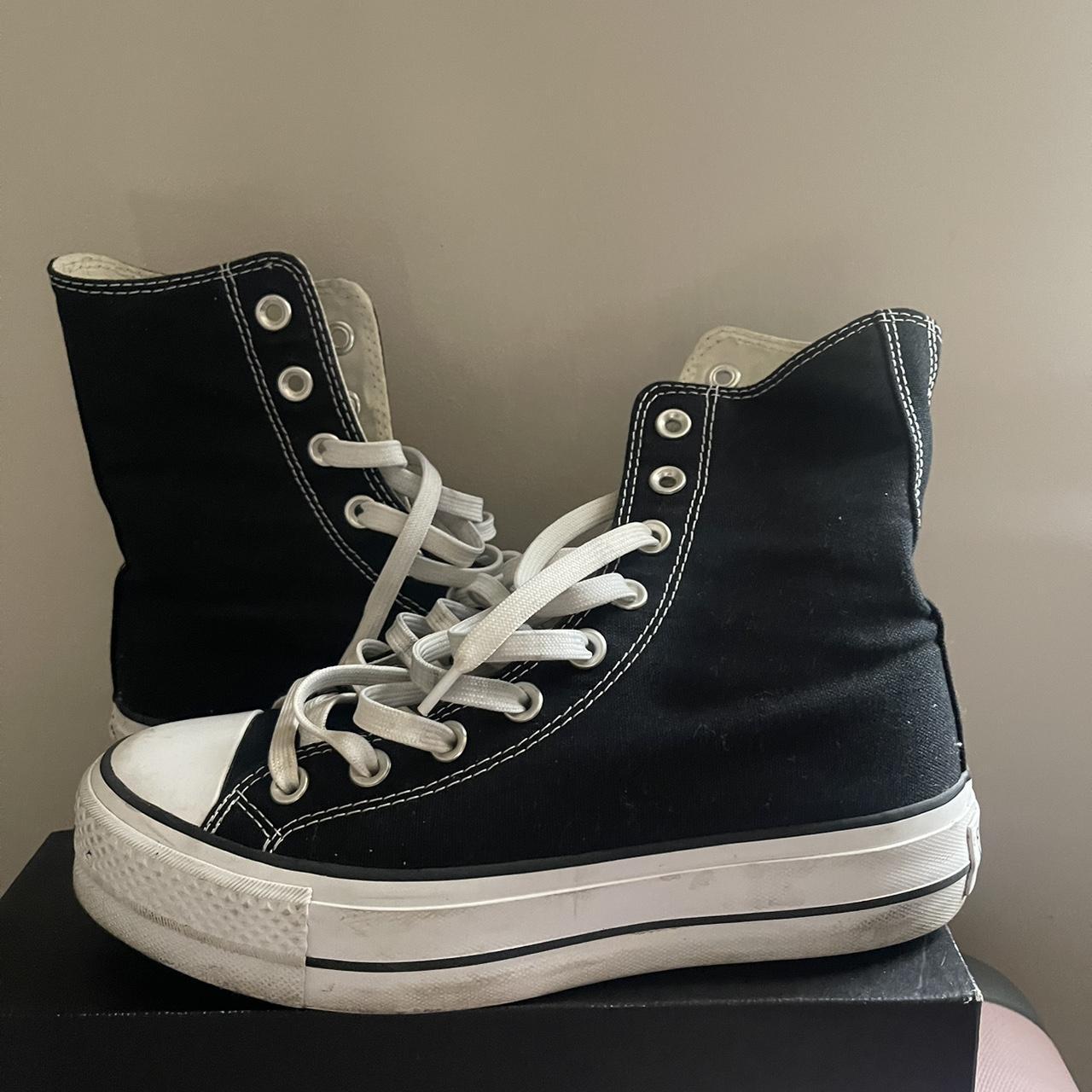 Black Platform Converse ( Shipping as is. Converse... - Depop