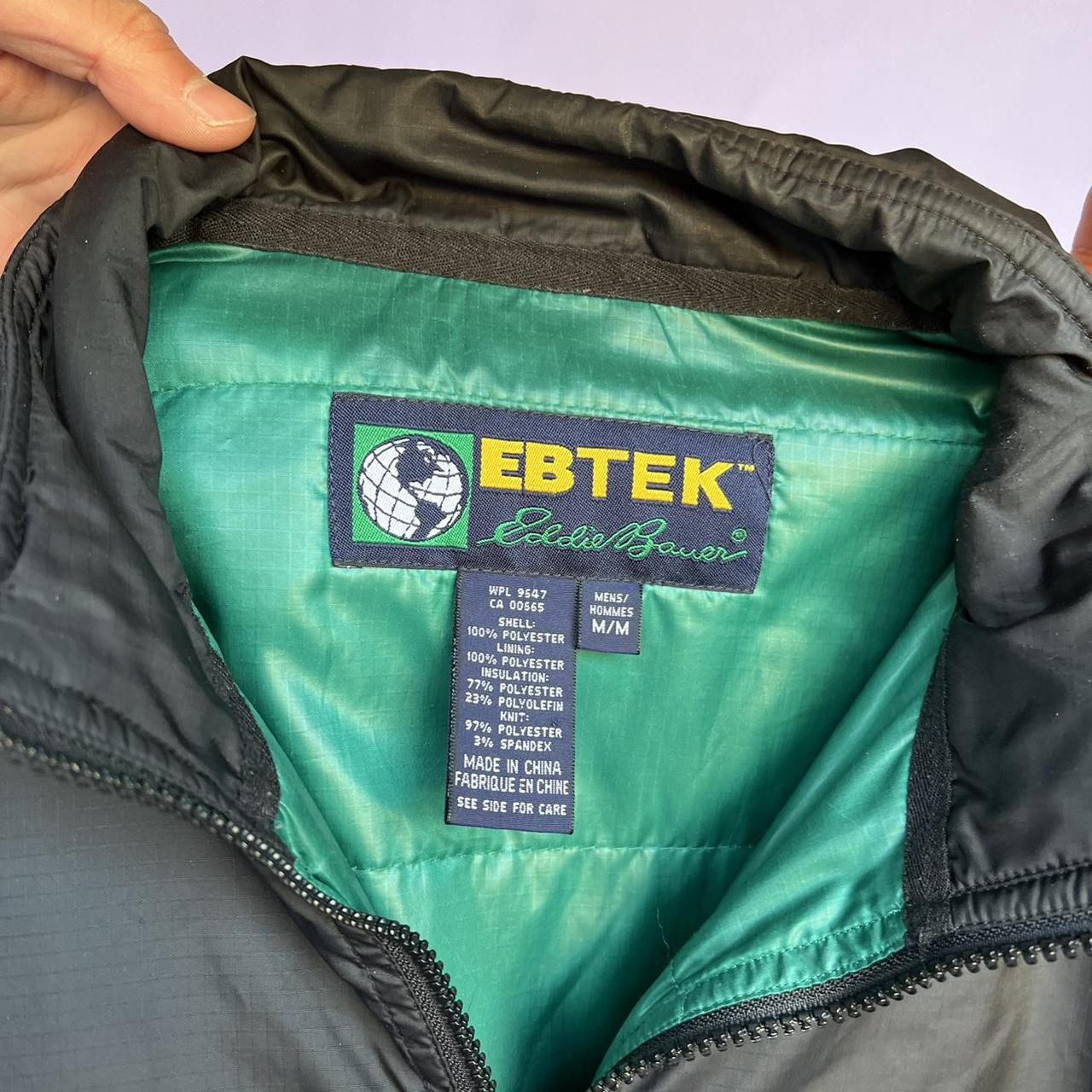 Vintage Eddie Bauer Ebtek anorak black puffer jacket... - Depop