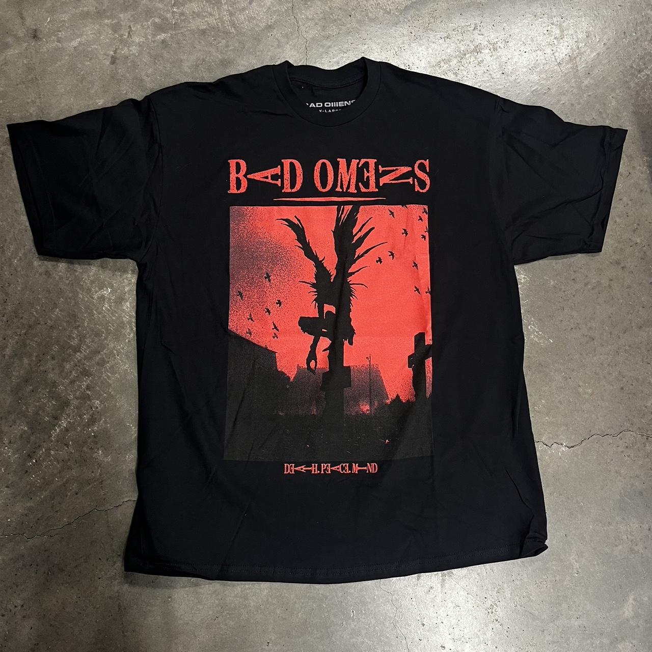 Bad Omens Shinigami Death Note Rip T-Shirt Size... - Depop