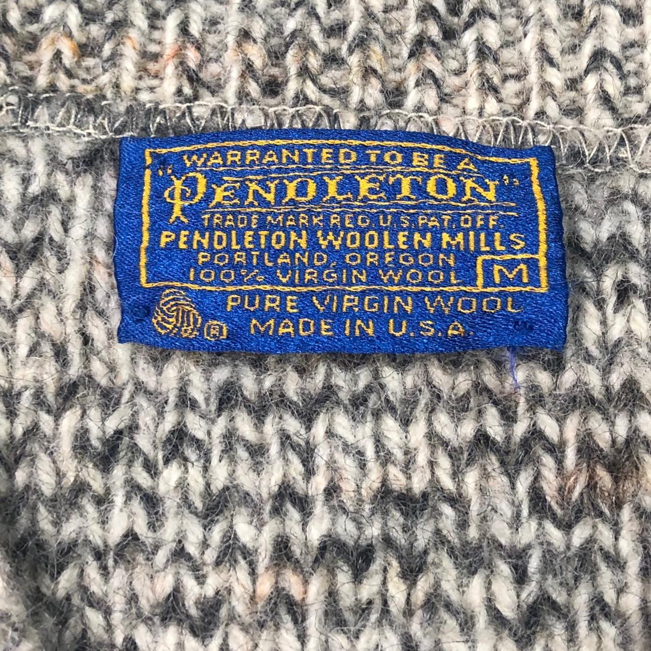 Vintage 90s Pendleton 100% Wool V Neck Sweater... - Depop