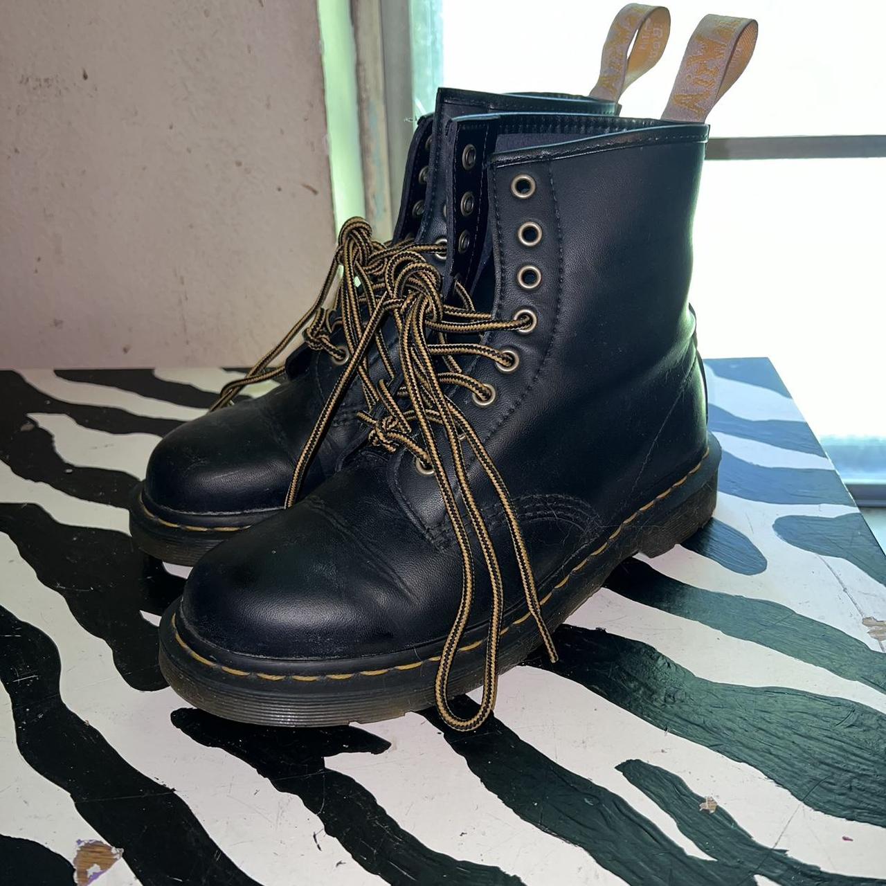 vegan 1460 felix lace up dr marten ankle boots will... - Depop