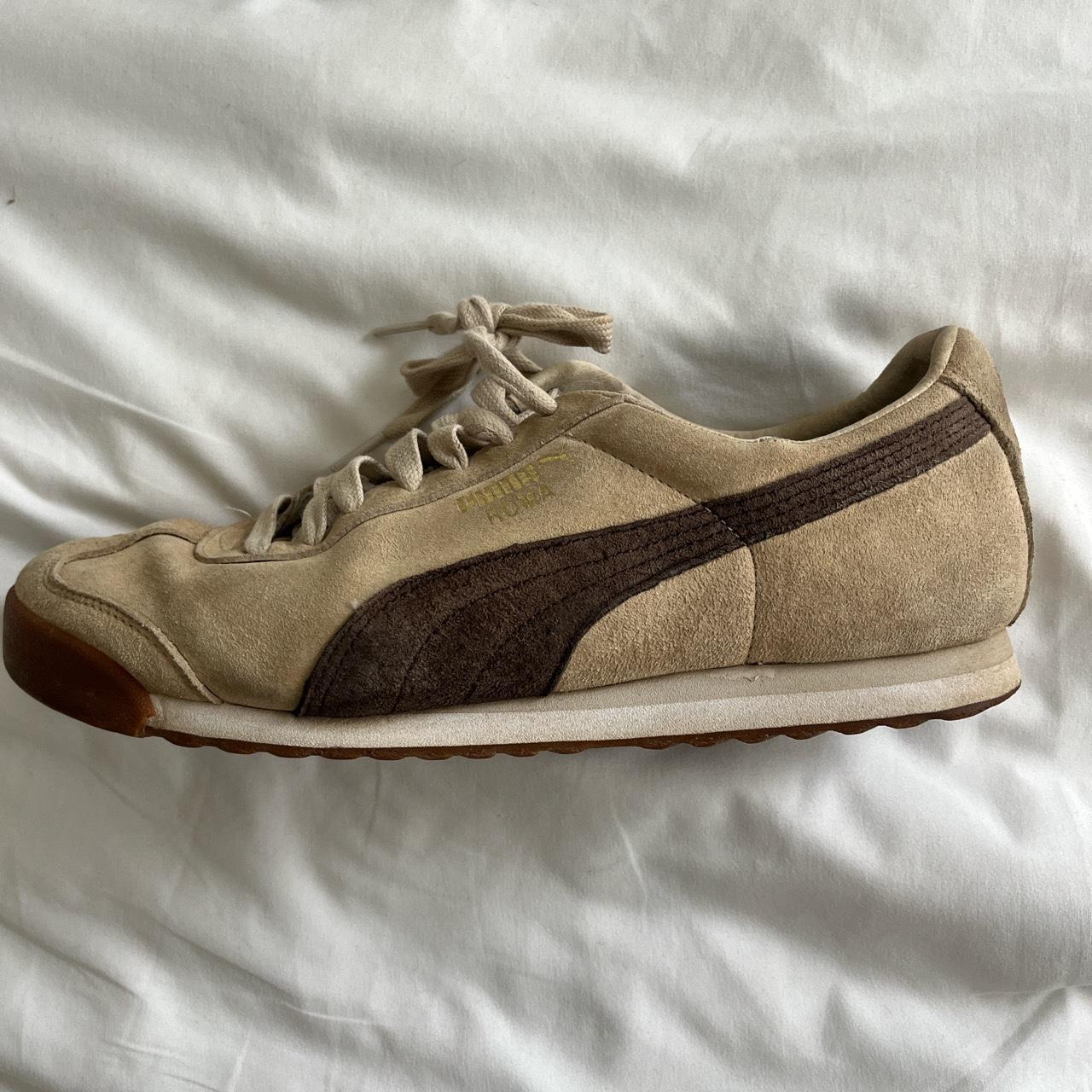 Vintage Puma sneakers, these are very worn hence the... - Depop